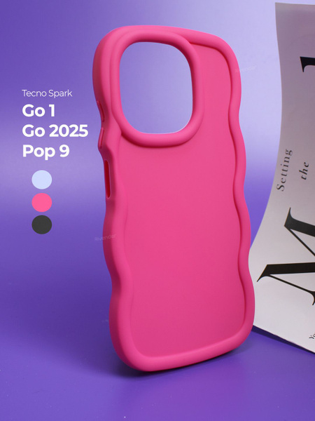 Чехол на Tecno Spark Go 1 Go 2025 Pop 9 Техно Спарк Гоу фуксия купить на Ozon по низкой