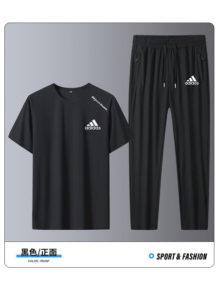 Костюм спортивный Женский adidas Повседневный двубортный черный, размер 46, 48 Amicor TM Пайетки ...