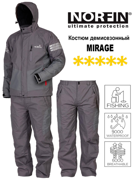Костюм рыболовный Norfin, размер 54, 56 (XL), Демисезон, цвет серый купить c доставкой на OZON ...