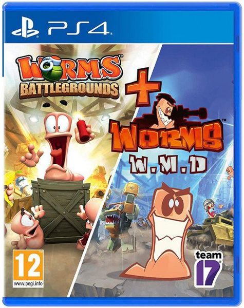Игра Worms Battlegrounds + Worms WMD - Double Pack для PS4, английская версия купить на OZON по ...