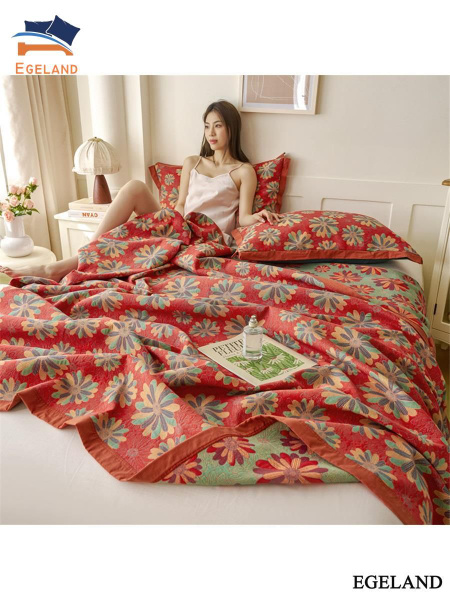 E GELAND Плед Плед , Хлопок, 240 см х 200 см купить на OZON по низкой цене (2030407690)