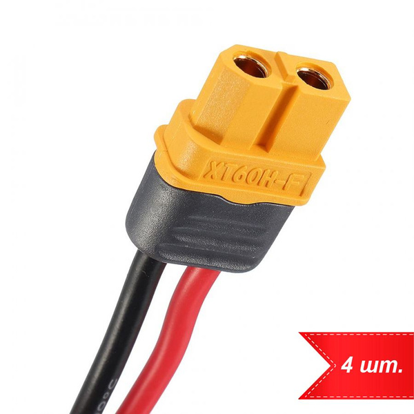 Разъем Amass XT60H (female) с проводом 10 см 14 AWG (4 шт.) купить на OZON по низкой цене ...