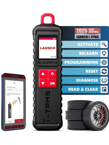 LAUNCH i-TPMS Детектор давления в шинах, работает со сканером X-431 или приложением i-TPMS ...
