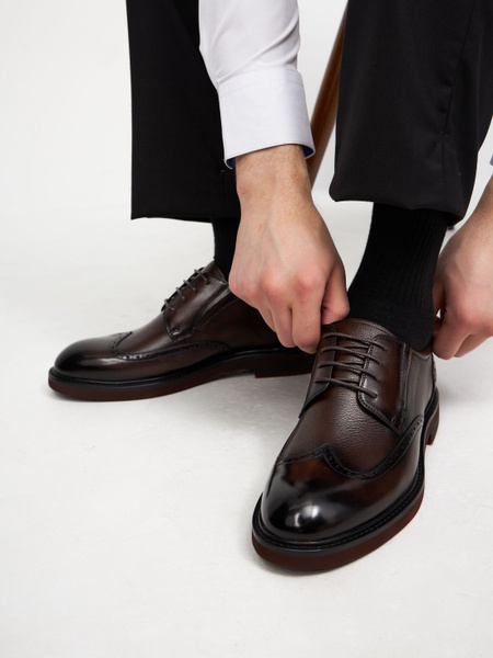 Туфли Мужской Valensio Varda Натуральная кожа, размер 41 Стандартный низкий (до 4 см) 7 лодочки ...