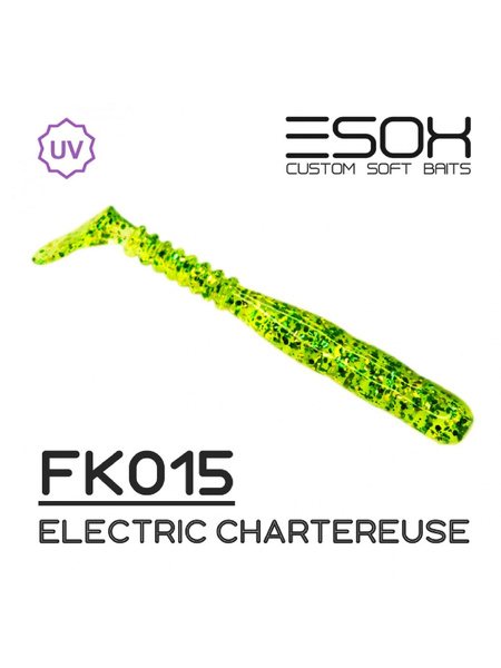 Силикон приманка ESOX, RockBabe Shad 2", 52 мм, цвет FK015 Electric ...