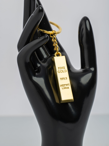 Брелок золот слиток Fun&Joy металлический для ключей купить на OZON по ...