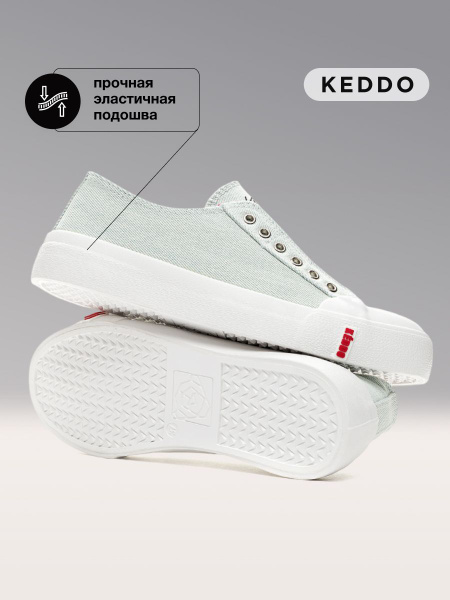 Кеды Женский Keddo Текстиль, размер 40 6 На любой сезон Шнурки Великобритания купить c доставкой ...