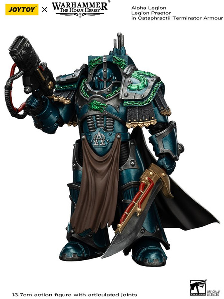 JOYTOY Warhammer 30K 1/18 Alpha Legion Legion Praetor in Cataphractii ...