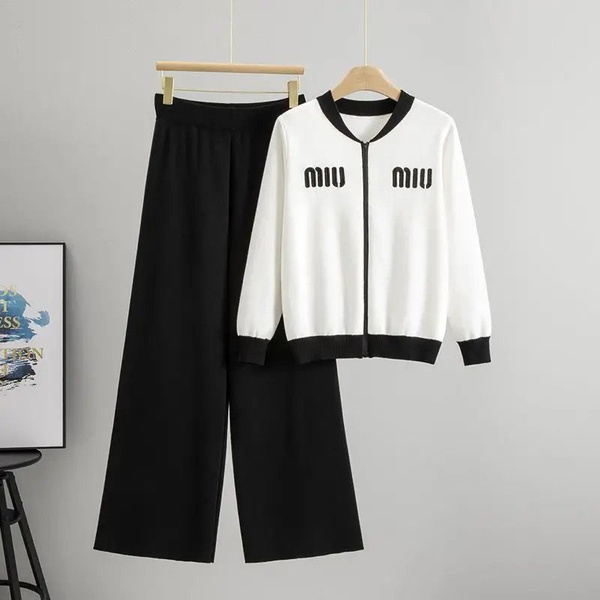 Комплект футболок Женский Miu Miu белый Длинный размер универсальный Полиэстер Смесовая ткань