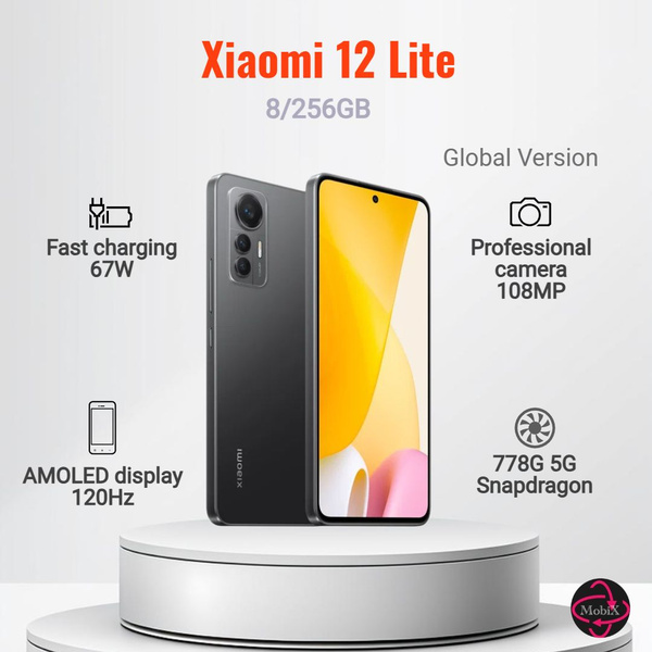 Смартфон Xiaomi 12 Lite 5G 256 ГБ 8 ГБ Черный 6.55 OLED/AMOLED 2203129G ...
