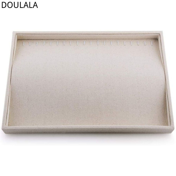 DOULALA Льняные Лотки Для Ювелирных Изделий, Держатель Для Украшений, 35 X 24 X 3,3 СM, 1 ШT ...