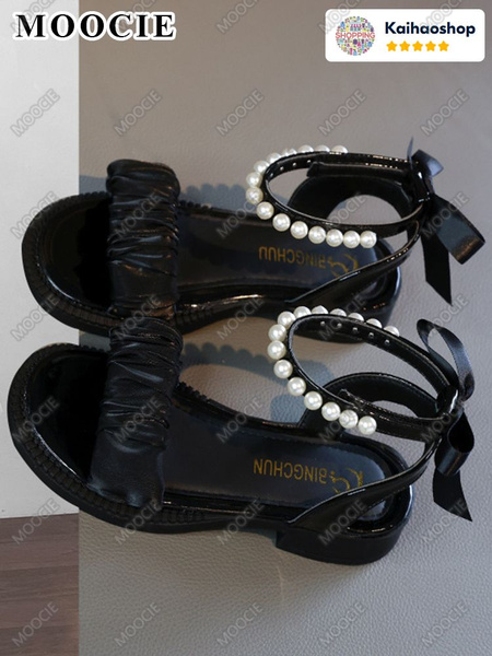 Босоножки Девочки MOOCIE Без каблука Искусственная кожа, размер 27 Лето Липучки купить c ...