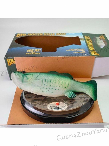 Электрическая поющая и танцующая рыба BIG MOUTH BILLY BAS, игрушка с ...