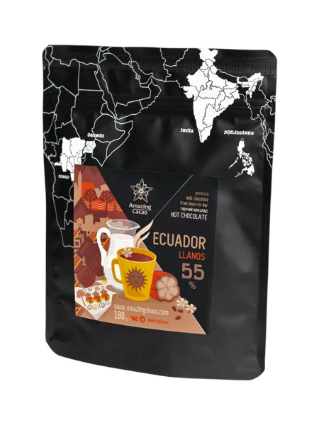 Горячий шоколад Amazing Cacao Ecuador Llanos 55%, 180 гр купить на OZON ...