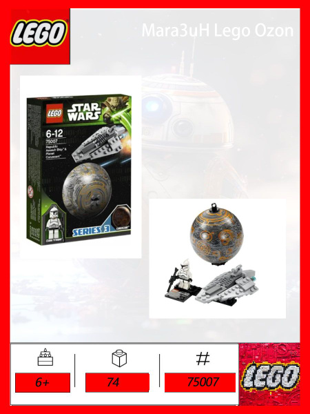 Конструктор LEGO Star Wars 75007 Republic Assault Ship & Planet ...