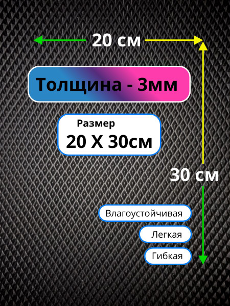 Микропористая резина 3мм толщина. Подошва для вязания, ремонта обуви и ...