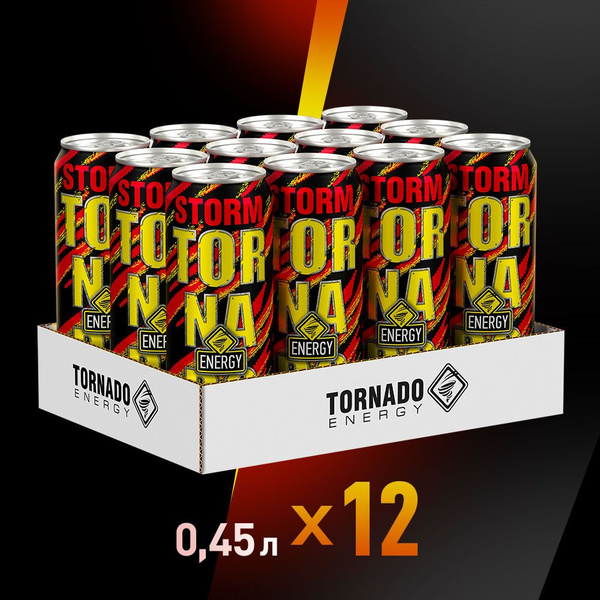 Энергетический напиток Tornado Energy Storm, 12 шт х 450 мл - купить с ...