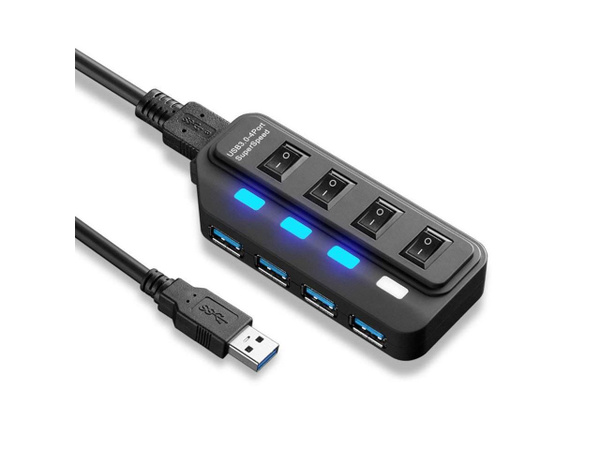 Концентратор USB 3.0, концентратор USB 2.0, 4 порта USB 3.0 Superspeed ...