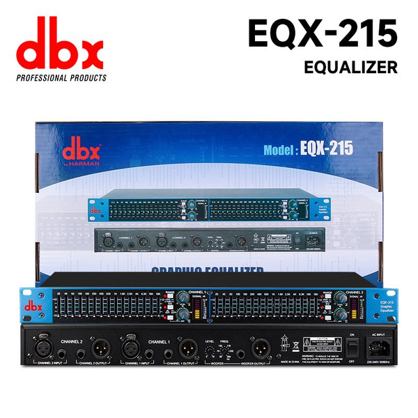 DBX EQX-215 Двойной 15-диапазонный эквалайзер, эффект, с независимым басовым выходным ...