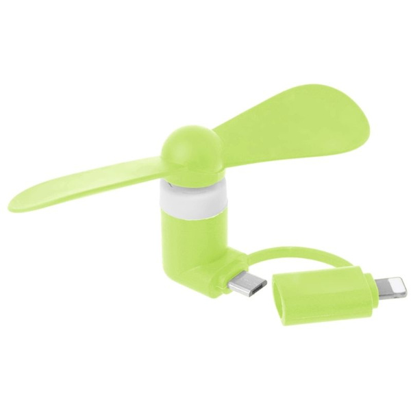 2 в 1 8-контактный микро-USB-вентилятор, летний охладитель для телефона ...