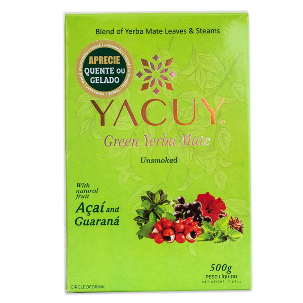 Чай йерба мате Yacuy Green Acai Guarana, бразильский с добавлением ягод ...