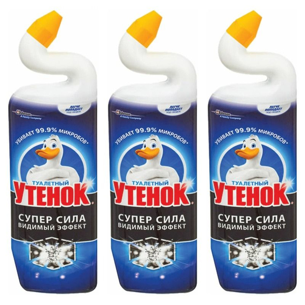 Туалетный утенок Гель суперсила, видимый эффект, 800 мл,3 штуки в ...