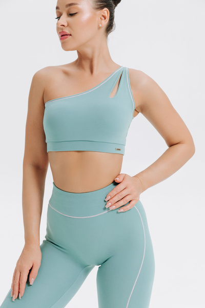 Топ Женский FORSTRONG оливковый, размер 42, 44 Трикотаж Бретельки Спортивный Бег, Гимнастика ...