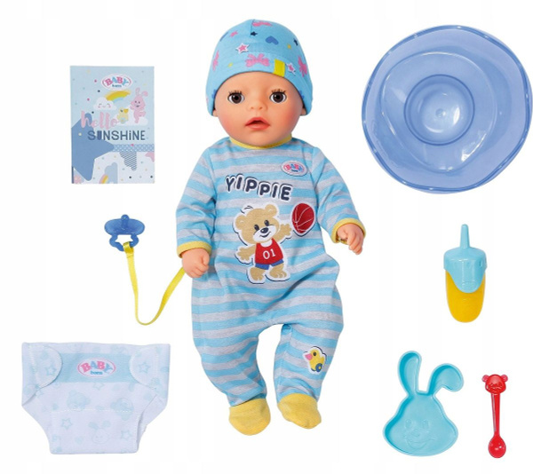 Кукла Zapf Baby born - Интерактивная кукла Little boy Мальчик младенец ...