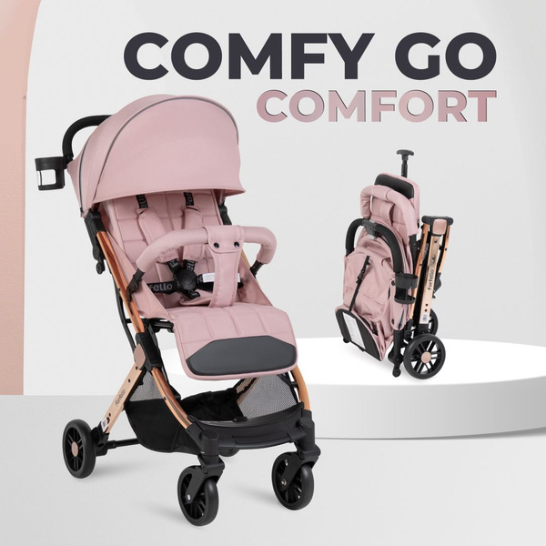 Kоляска детская прогулочная Farfello Comfy Go Comfort розовый хром - купить с доставкой по ...