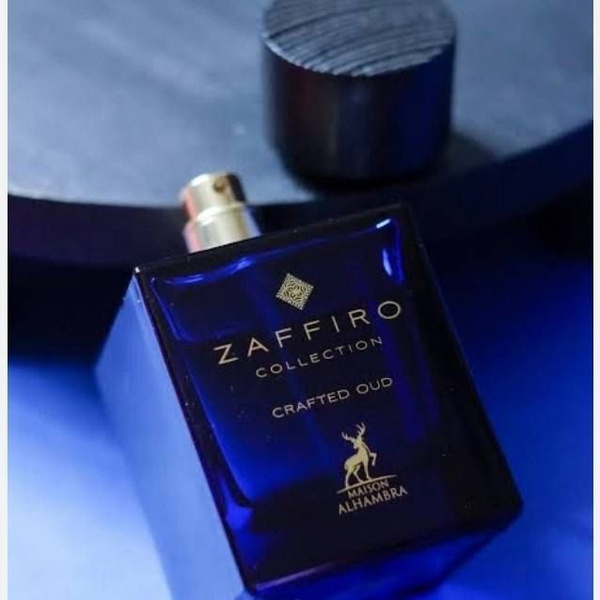 Zaffiro Collection Crafted Oud Perfume EDP 100ml by Maison Alhambra Inspired by Thameen Carved ...