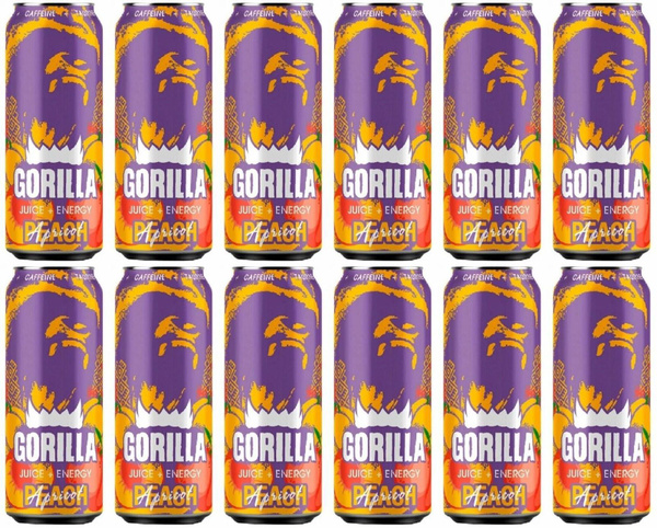 Энергетический напиток Gorilla Персик - Абрикос 12 шт x 450мл купить на ...