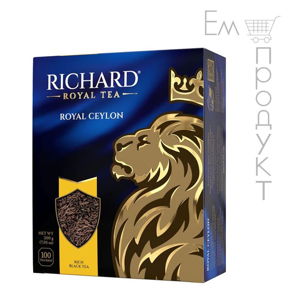 Чай в пакетиках черный Richard Royal Ceylon, 100 шт - купить с ...