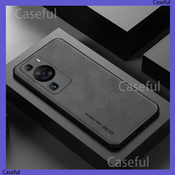 Роскошная кожа чехол для Huawei P60 Pro (Хуавей П60 Про),Приятный на ...