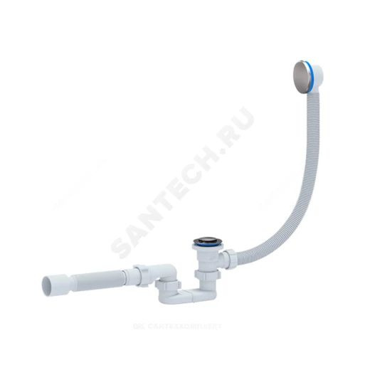 Сифон для ванны; Слив- перелив плоский автоматический 1 1/2"х40 с ...