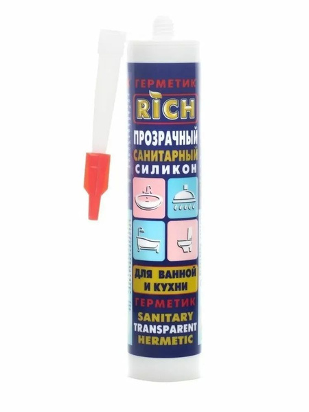 Силиконовый Герметик RICH, Для душевых поддонов, прозрачный - купить по ...