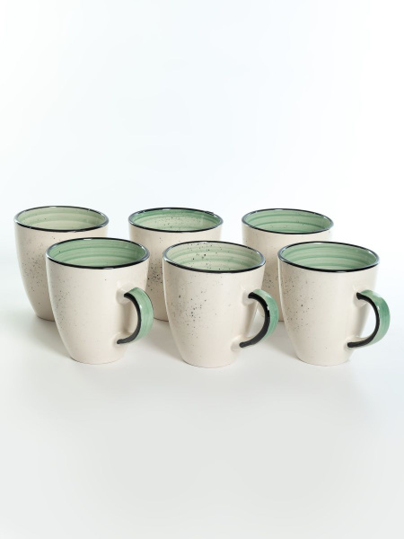 Набор кружек Lux Farfor "крапинка и полосы", 400 мл - купить по доступным ценам в интернет ...