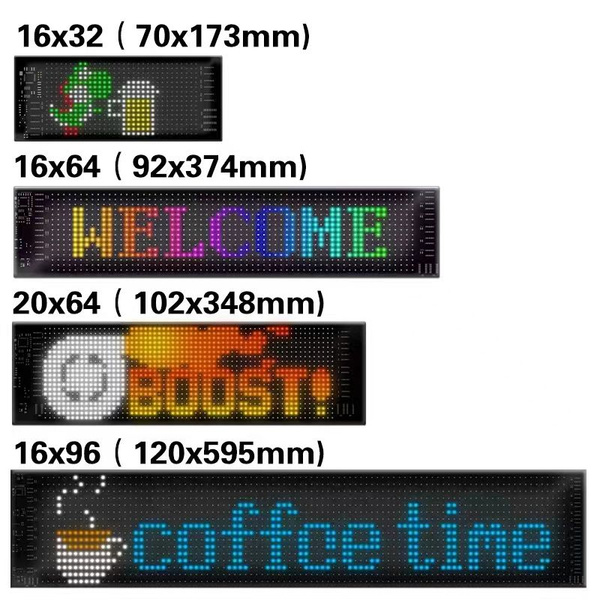 Гибкая Бегущая строка разноцветная (RGB SMD) светодиодный led экран ...