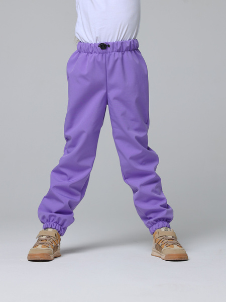 Брюки утепленные Девочки, Мальчики Nana Perin джоггеры лавандовый Softshell, размер 110 ...