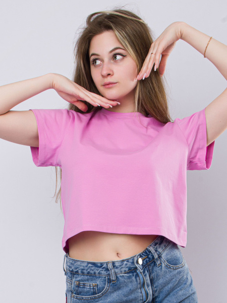 Футболка BITSUN, размер 44, цвет розовый, 95% хлопок, 5% эластан - купить по выгодной цене в ...