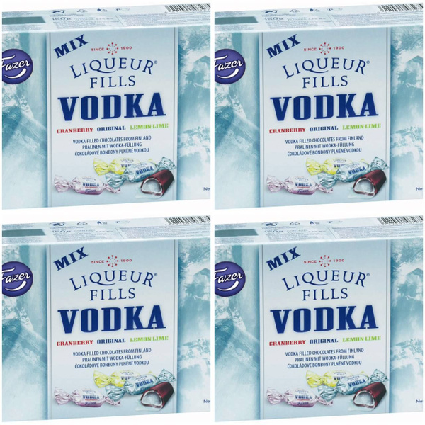 Конфеты Fazer "Liqueur Fills Vodka" из темного шоколада с алкогольной ...