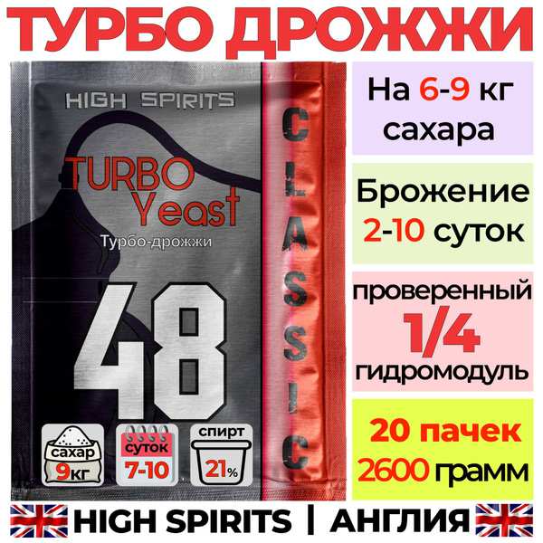 Вопросы и ответы о Спиртовые турбо дрожжи High Spirits 48 Classic 20 ...