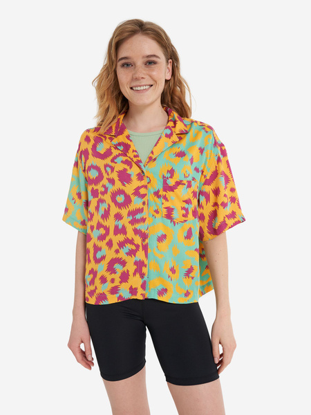 Рубашка Женский Termit желтый Вискоза, размер 38, 40 Пуговицы Бангладеш купить c доставкой на ...