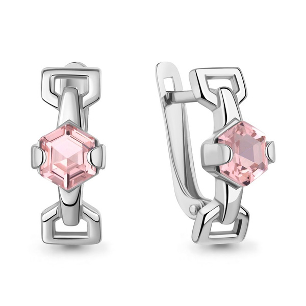 Серебряные серьги DIAMANT-ONLINE с морганитом 925 пробы - купить с ...