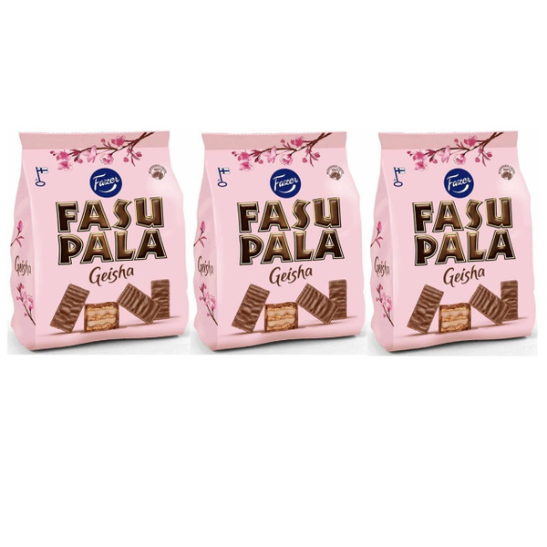 Шоколадные вафли Fazer FASUPALA GEISHA со вкусом лесного ореха, 3 шт по ...