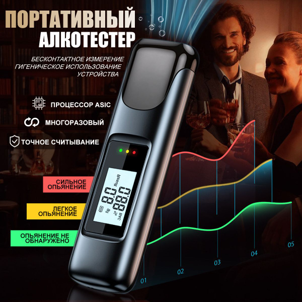Купить Бесконтактный высокоточный алкотестер по низкой цене в интернет ...