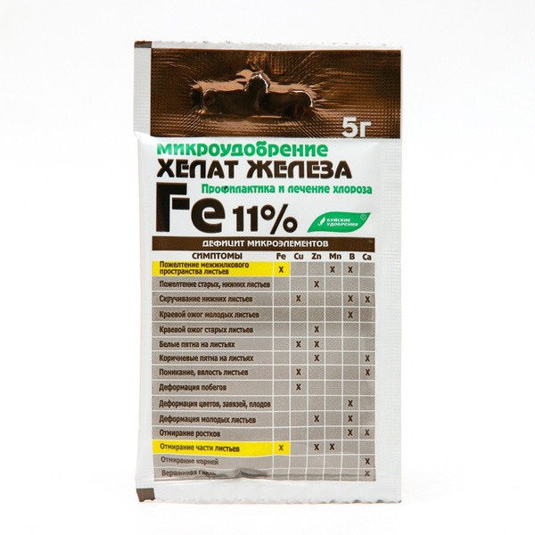 Микроудобрение "Хелат Железа", 5 г - купить с доставкой по выгодным ...