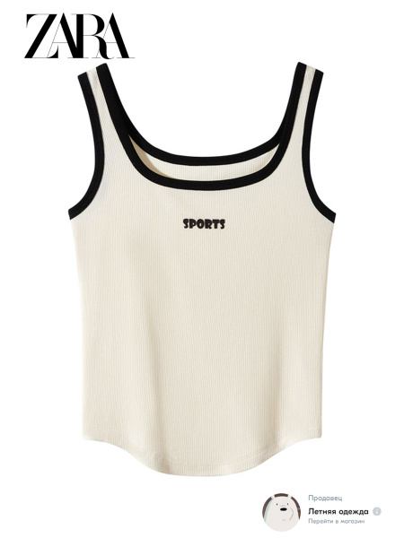 Майка Zara, 44 - купить по выгодной цене в интернет-магазине OZON (1593693071)