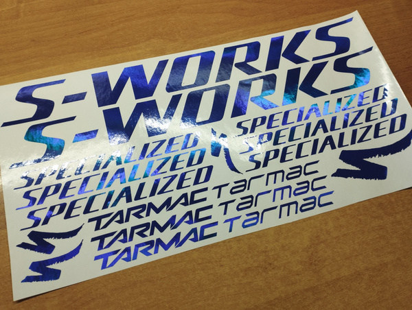 Specialized s-works tarmac наклейки для велосипеда на раму синий ...