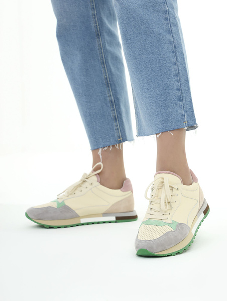 Кроссовки Женский BASCONI Натуральная кожа, размер 35 F На любой сезон Шнурки Италия купить c ...