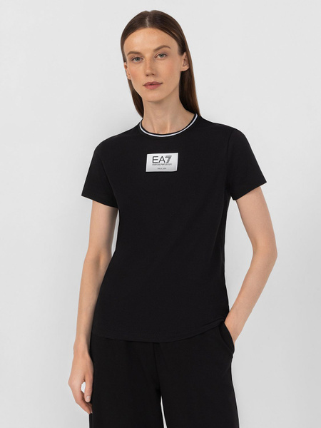 Футболка EA7, размер 42, 44, цвет черный, хлопок 100% - купить по выгодной цене в интернет ...